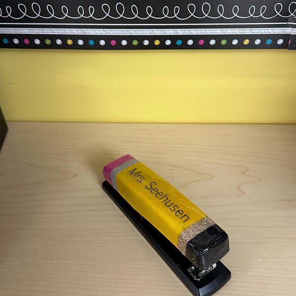 Personalized Stapler|teacher Stapler|pencil Stapler|glitter Stapler ...