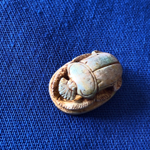 ANTIQUE Winged Stone Scarab Beetle Amulet of Ancient Egyptian khepri ...