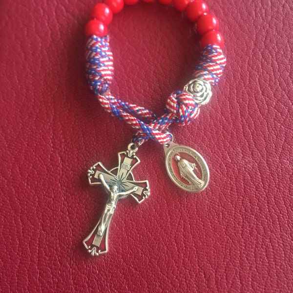 Lot of 2 Jesus Red Enamel Crucifix Rosary Cross Made in ITALY Silver ...