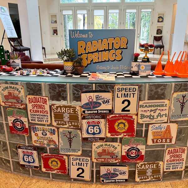 Cars Radiator Springs Billboard Sign - Etsy