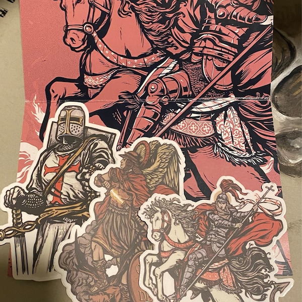 4" Rosary Crusader Vinyl Sticker - Etsy