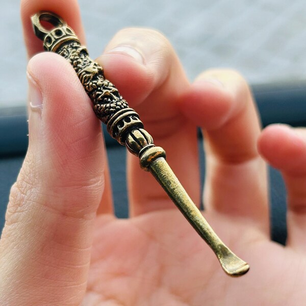 Reusable Metal Toothpick and Ear Spoon With Case two-in-one, Keychain ...