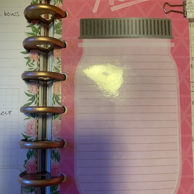 Reusable to Do / Notes Laminated Planner Insert With Elastic Pen Holder ...