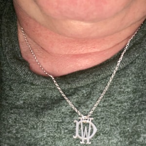 Personalised Handmade Sterling Silver Initials Monogram Necklace ...