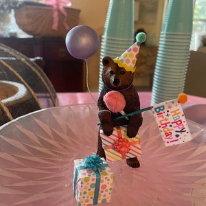 Grizzly Bear Birthday Cake Topper/party Animal Cake Topper/birthday ...