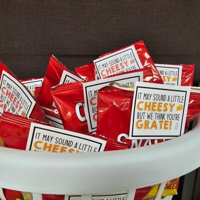 Cheese Snack Thank You Tag PRINTABLE Teacher Appreciation Cheez-it Note ...