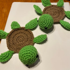 Crochet Turtle Coaster PDF PATTERN - Etsy