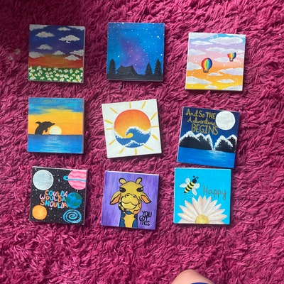 VSCO Inspired Mini Canvas Paintingseasel - Etsy