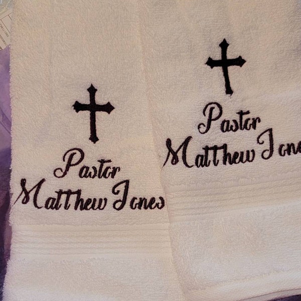 Embroidered Face Towels, Customized Face Towels, Minister Towels ...