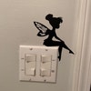 Tinkerbell Wall Decal, Tinkerbell Sitting on Light Switch, Tinkerbell ...