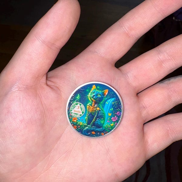 1-99 Years AA Sobriety Coin, Valley Mandala Customized Perfect ...