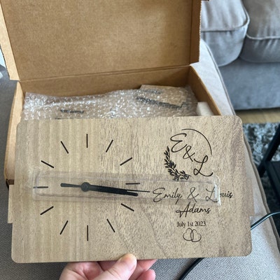PERSONALIZED DESK Sign Clock Office Gift Engraved Photo Desk - Etsy