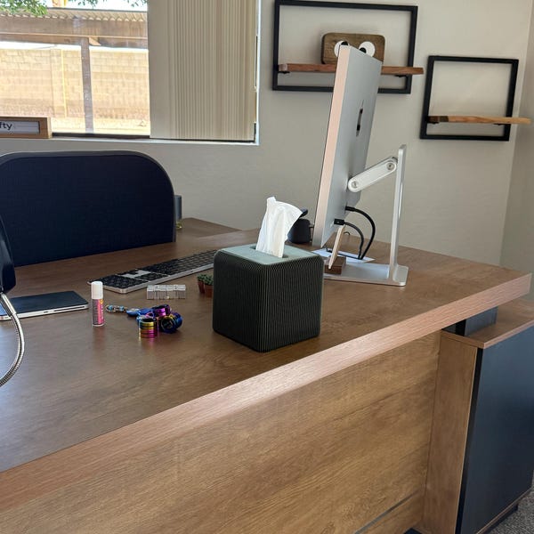 Modern Ribbed Tissue Box Cover Rc.1 | Fits Standard Cube Box ...