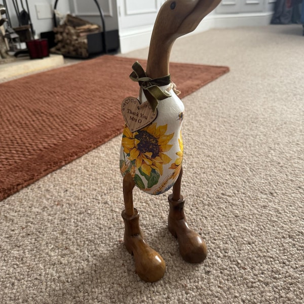Classic Granny & Grandpa Ducks Cape and Tweed Decorated Wooden Duck in ...