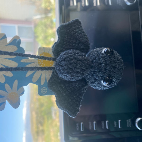 Goth Car Accessory Bat Plush Rear View Mirror Accessory for Women, Men ...