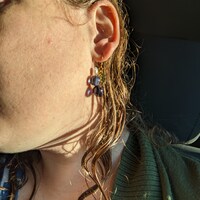 Blueberries Earrings, Fruit Earrings, Blueberry Cluster Earrings, Resin ...