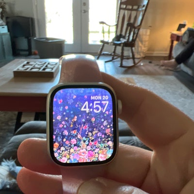 3D Waves Apple Watch Wallpaper Gold Glitter Watch Face Pearl - Etsy
