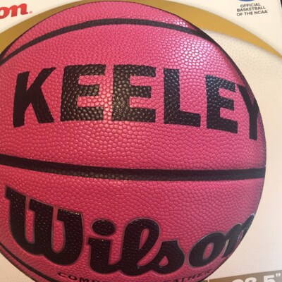 Customized Personalized Wilson NCAA Pink Basketball Indoor Outdoor Size ...