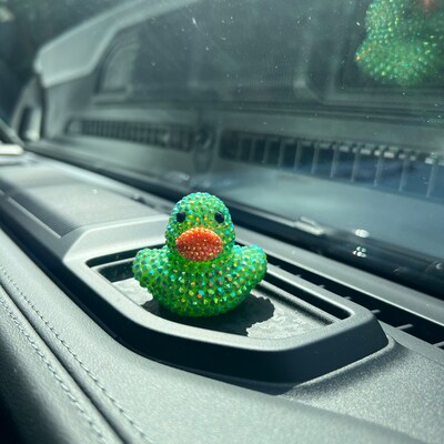 Orange Rhinestone Rubber Duck, Orange Bling Duck, Orange Bedazzled ...