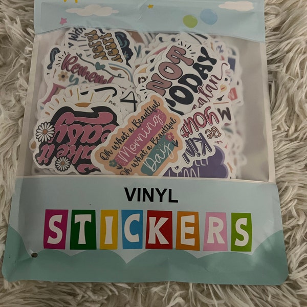 Boho / Aesthetic Quote Sticekers, Vinyl Motivational Stickers for ...