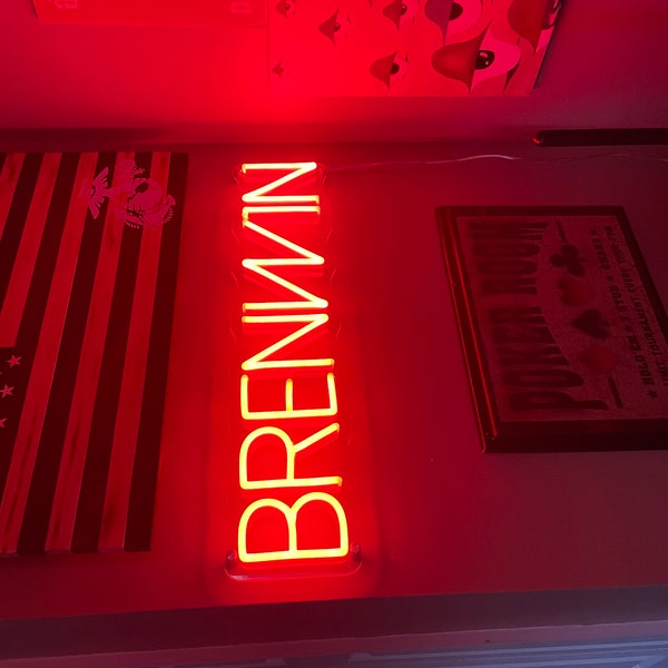 Custom Gamer Tag Neon Sign Gaming Wall Decor Custom LED Neon Light ...