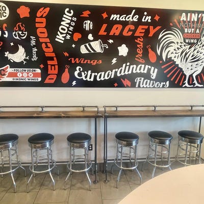 Industrial Bar Table, Farmhouse Breakfast Table With Drink Rail, Rustic ...