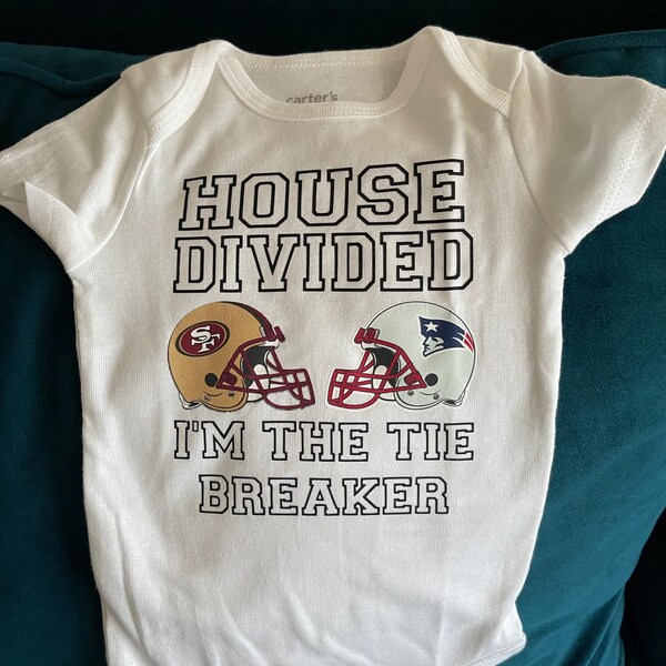House Divided Bodysuit| Tie Breaker Shirt| Baby Announcement| Football ...