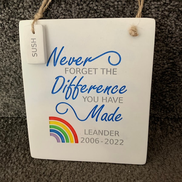 Personalised NHS Retirement Plaque: Rainbow Clay Decoration - Etsy UK