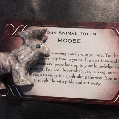 Hand Carved MOOSE Animal Spirit Totem for Spiritual Jewelry or Crafts ...