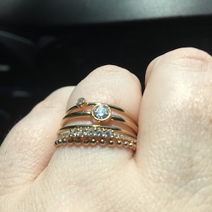 Gold Stack Ring, 14k Gold Filled Ring, Made in USA, Thin Gold Ring, 14k ...