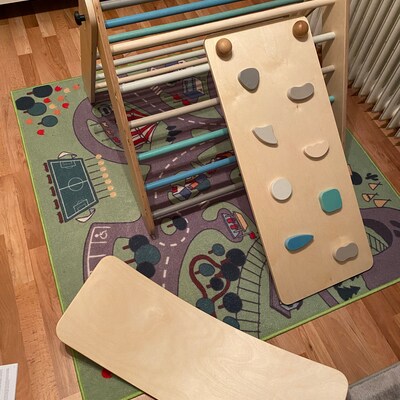 Climbing Triangle and Climbing Wall 2in1, Climbing Triangle, Montessori ...