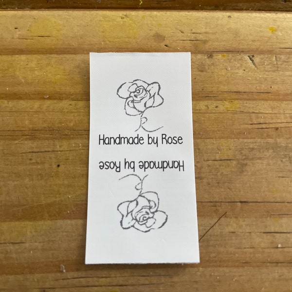 Fold-over Fabric Garment Product Tags for Handmade Items Customise With ...