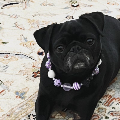 Retro Pug Specialty Pug Bead Necklace - Etsy