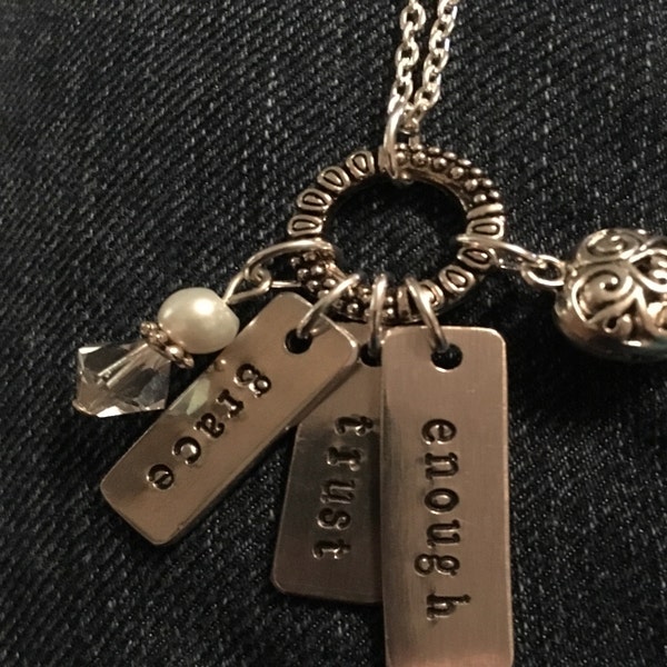 Add On: CUSTOM WORD Metal Tag - Custom Stamped Word Plate for Necklaces ...