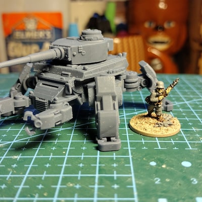 Dieselpunk WW2 German Tiger Tank Mech Resin 3D Printed Miniature ...