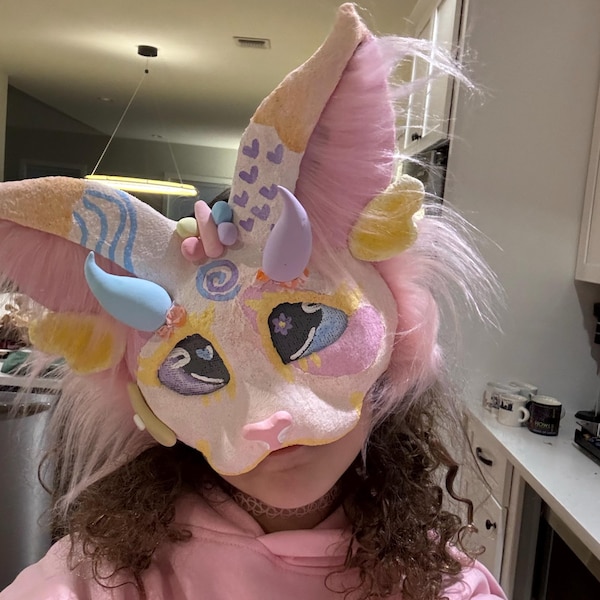Pawsome Neon Therain and Furry Mask - Etsy