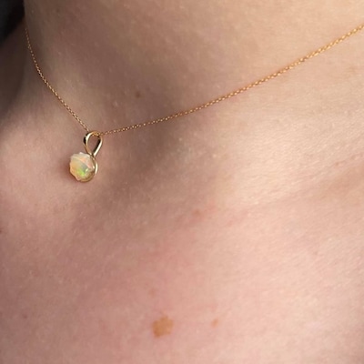 14K Gold Round Pendant, 14K Solid Gold Disc Necklace, 14K Circle ...