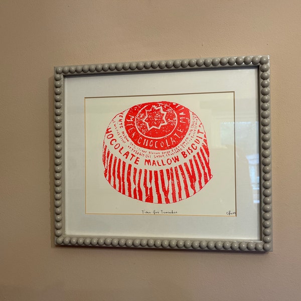 A4 Tunnocks Teacake Screen Print - Time for Teacakes - Etsy UK