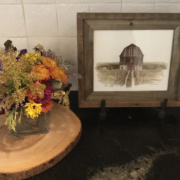 Brown Barn Print - Barn Print, Barn, Watercolor Print, Watercolor Barn ...