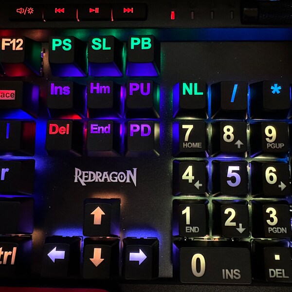 Large Print Backlit Keycap Set: Mechanical Keyboard - Etsy