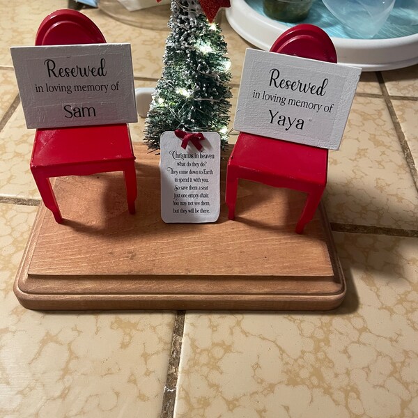 Christmas in Heaven Memorial, Rocking Chair Ornament, Empty Chair Loved ...
