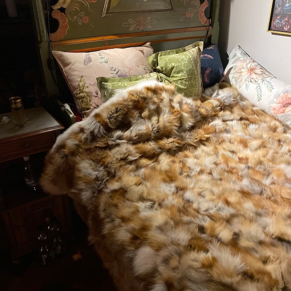 Huge Double Face Luxury Silver Fox Fur Boa,118inch (300cm)natural Color ...