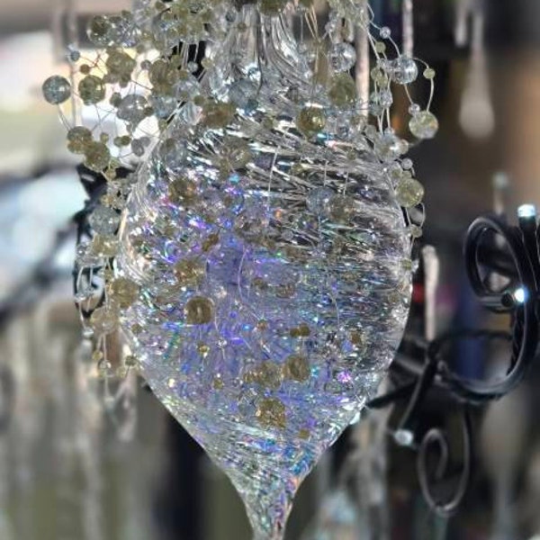 Embellished Spindle Shell With Swarovski Crystals and Pearl Accents ...