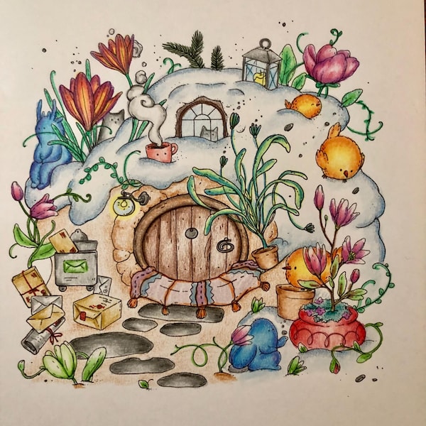 Printable Coloring Bookmarks - "mushroom Forest" Set of 4 Digital ...