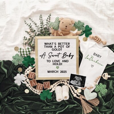 Digital Pregnancy Announcement, Gender Neutral Baby Announcement ...