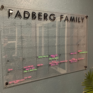 Personalized Year Wall Calendar Vertical Yearly Calendar With | Etsy