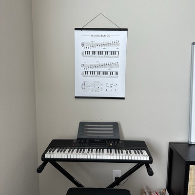 Music Staff and Piano Keyboard Printable, Piano Note Practice Printable ...