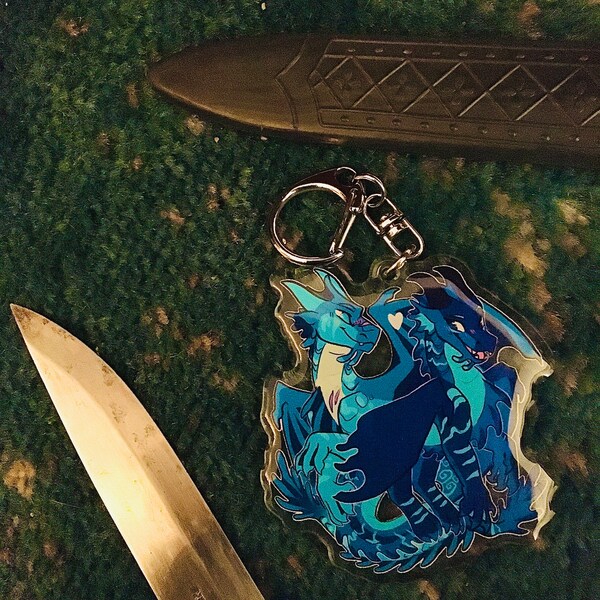 Tsunami and Riptide [ Wings of Fire WOF Acrylic Charm ] - Etsy