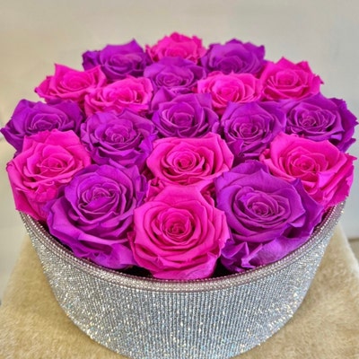 Preserved PEONIES in a Crystal Box Forever PEONIES Infinity PEONIES ...