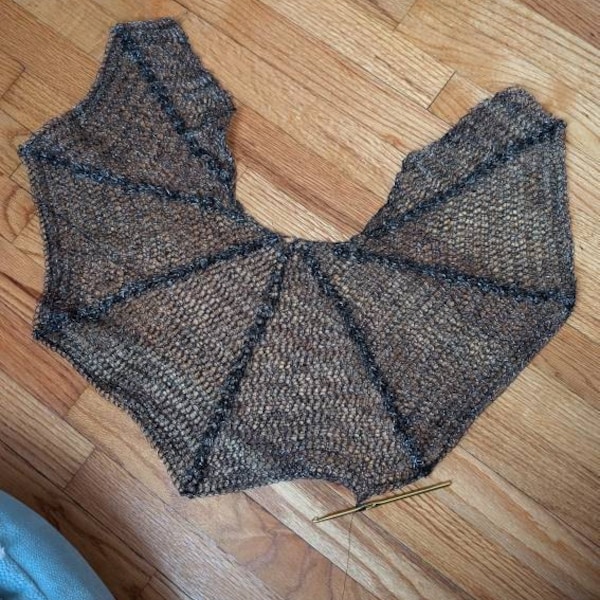 Batwing Crochet Dragon Wing Shawl PATTERN PDF | Lace Weight Shawl ...